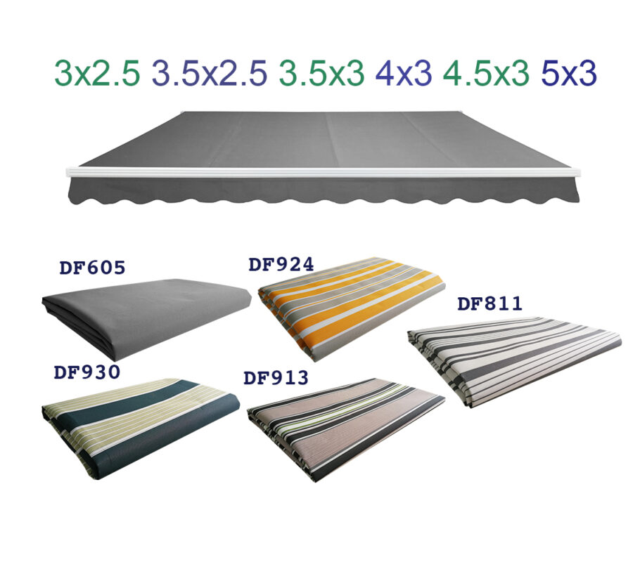 INTL015 Replacement Fabric for Patio Awnings Cover with valance frill ...