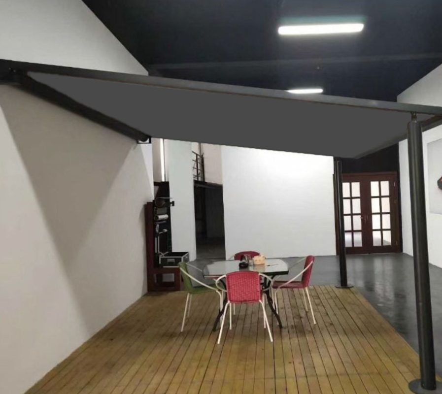 INT800 – Motorized Retractable Pergola Awning – Garden, Jacuzzi, and ...