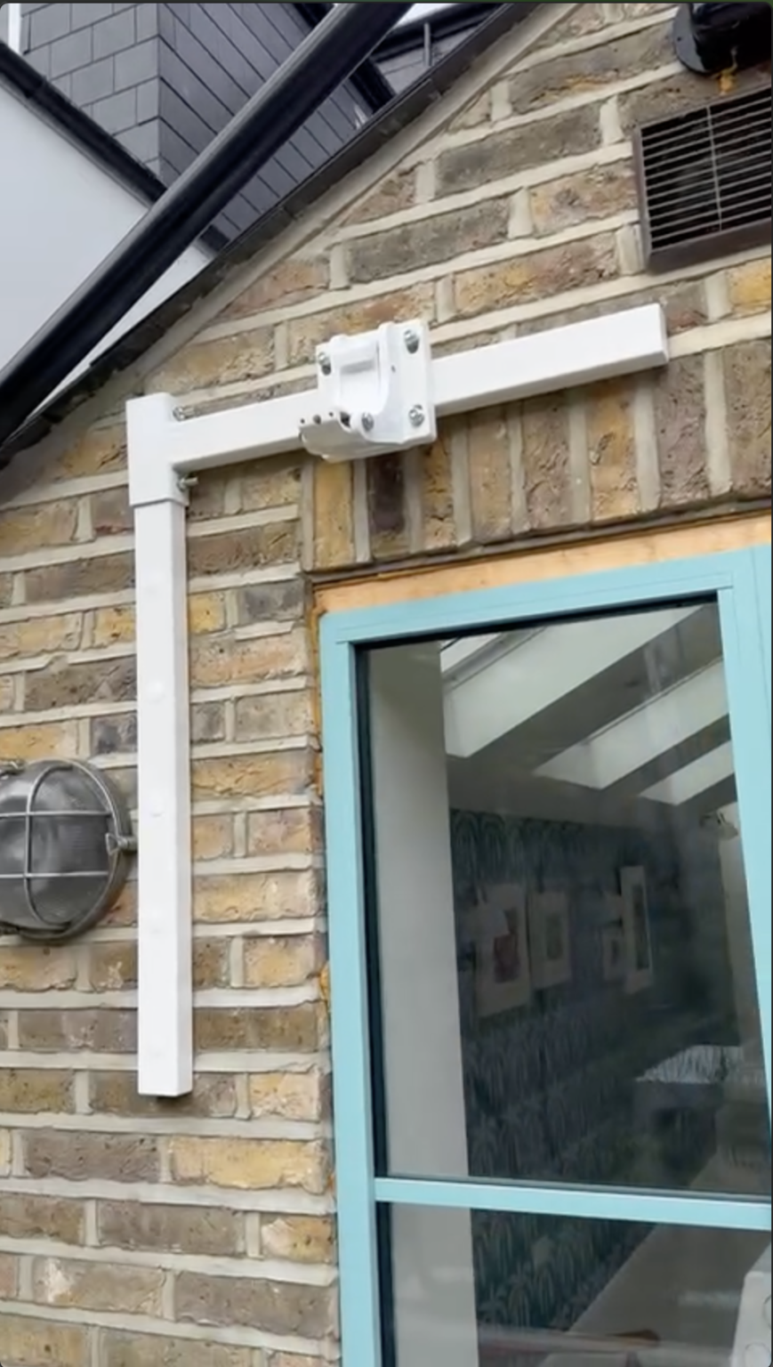L-Shape Spreader Bracket - Wall Console for Awnings and Canopy - White ...